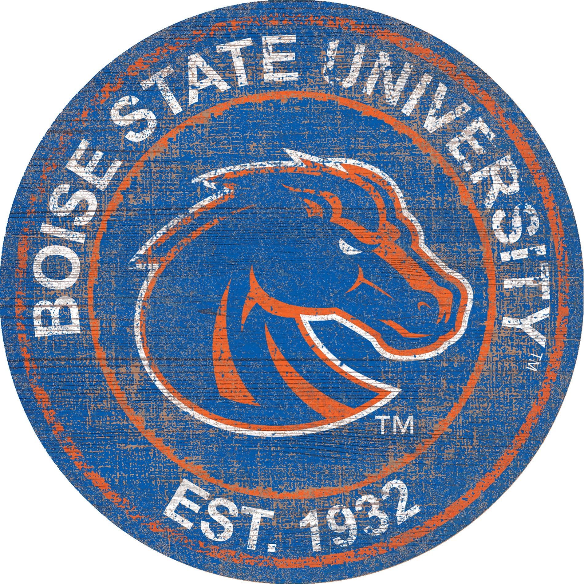 Boise State Broncos 24'' Round Heritage Logo Sign - Walmart.com
