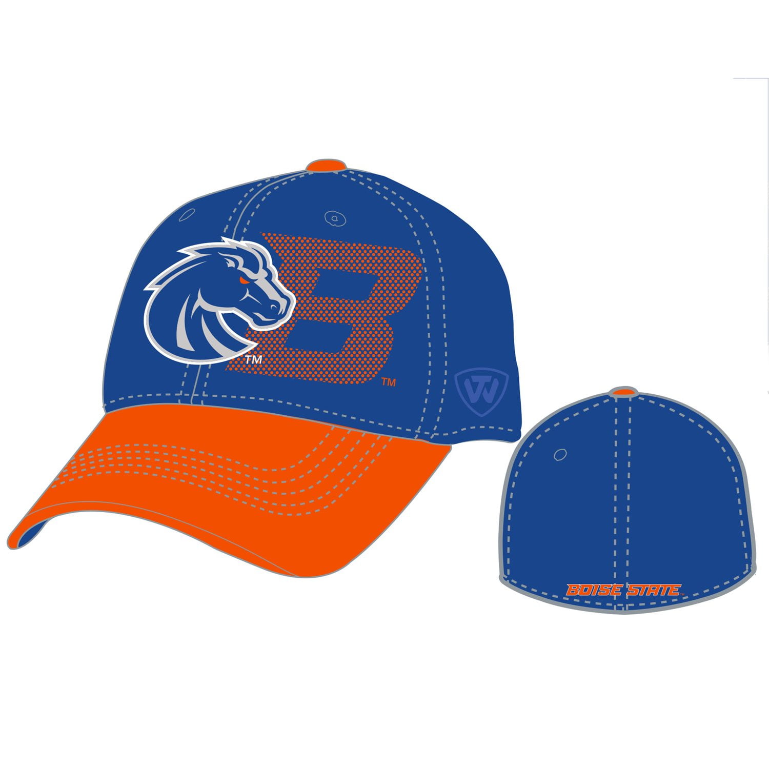 Boise State Broncos NCAA TOW Progress Stretch Fitted Hat - Walmart.com