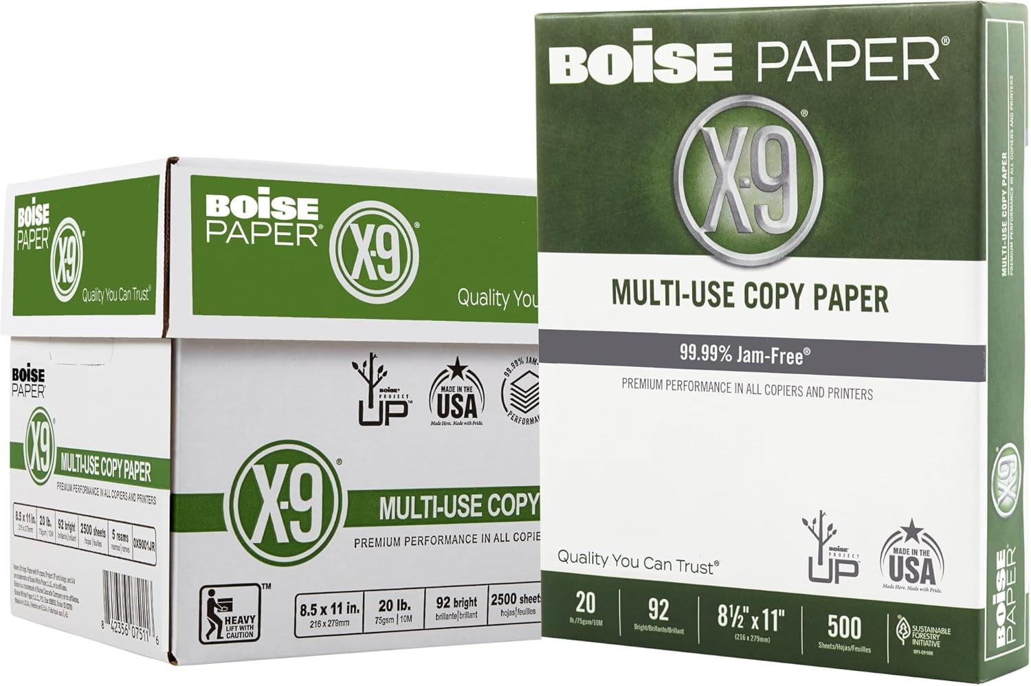 Boise X-9 Multiuse Copy Paper, Letter Size Paper, 20-Lb, Ream of 500 ...