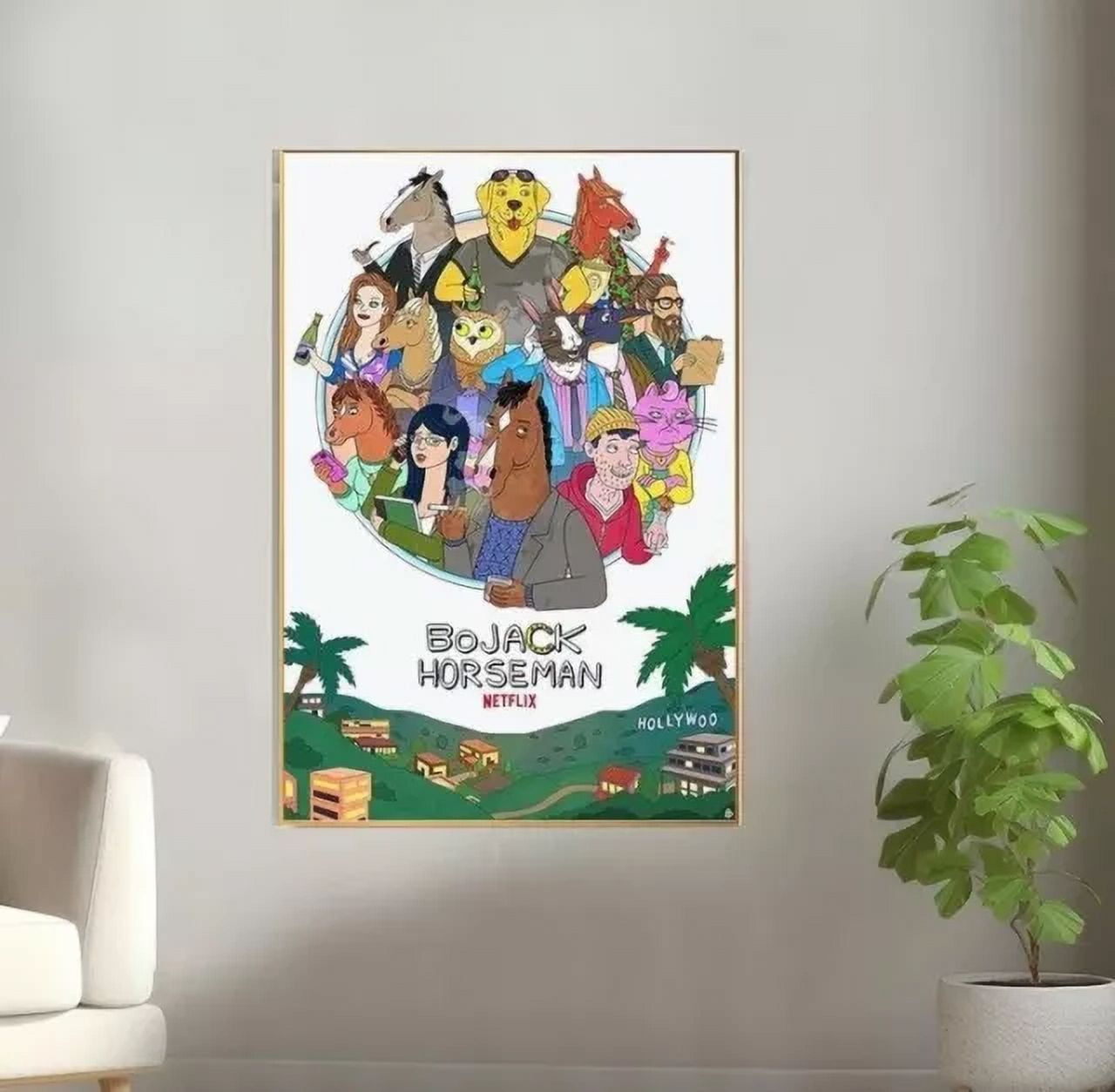 Bojack Horseman Movie Poster, Wall Art Painting Living Room Bedroom Decor NO FRAMED POSTER ...