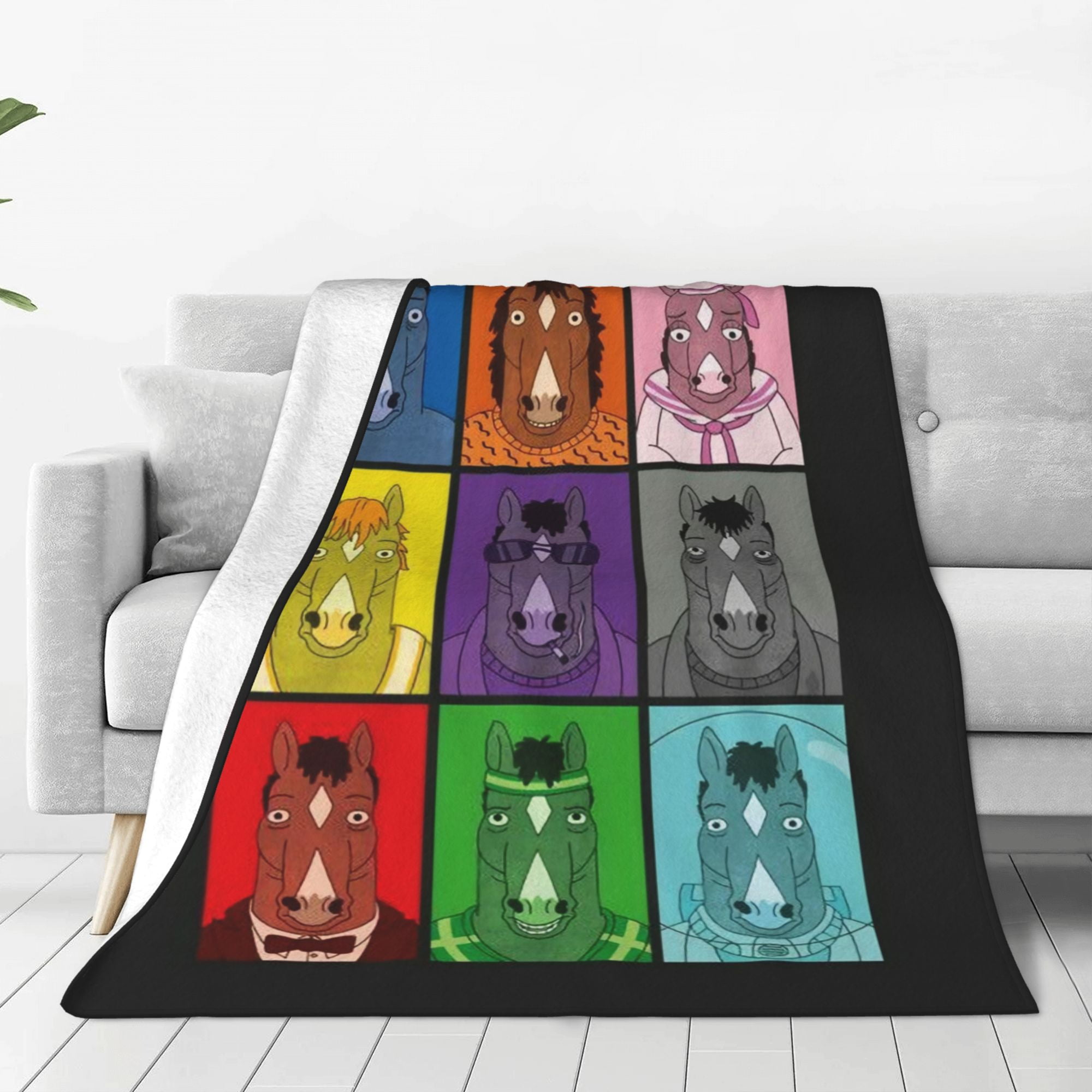 Bojack Horseman Throw Blanket Soft Plush Travel Blanket For Bedroom ...