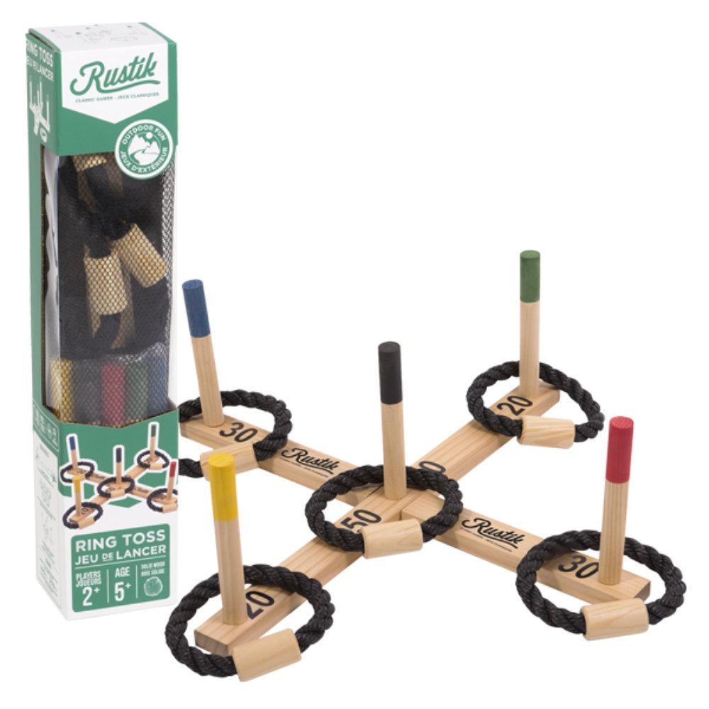 Bojeux Rustik Ring Toss Game Set, Solid Wood, 2+ Players Ages 5 ...