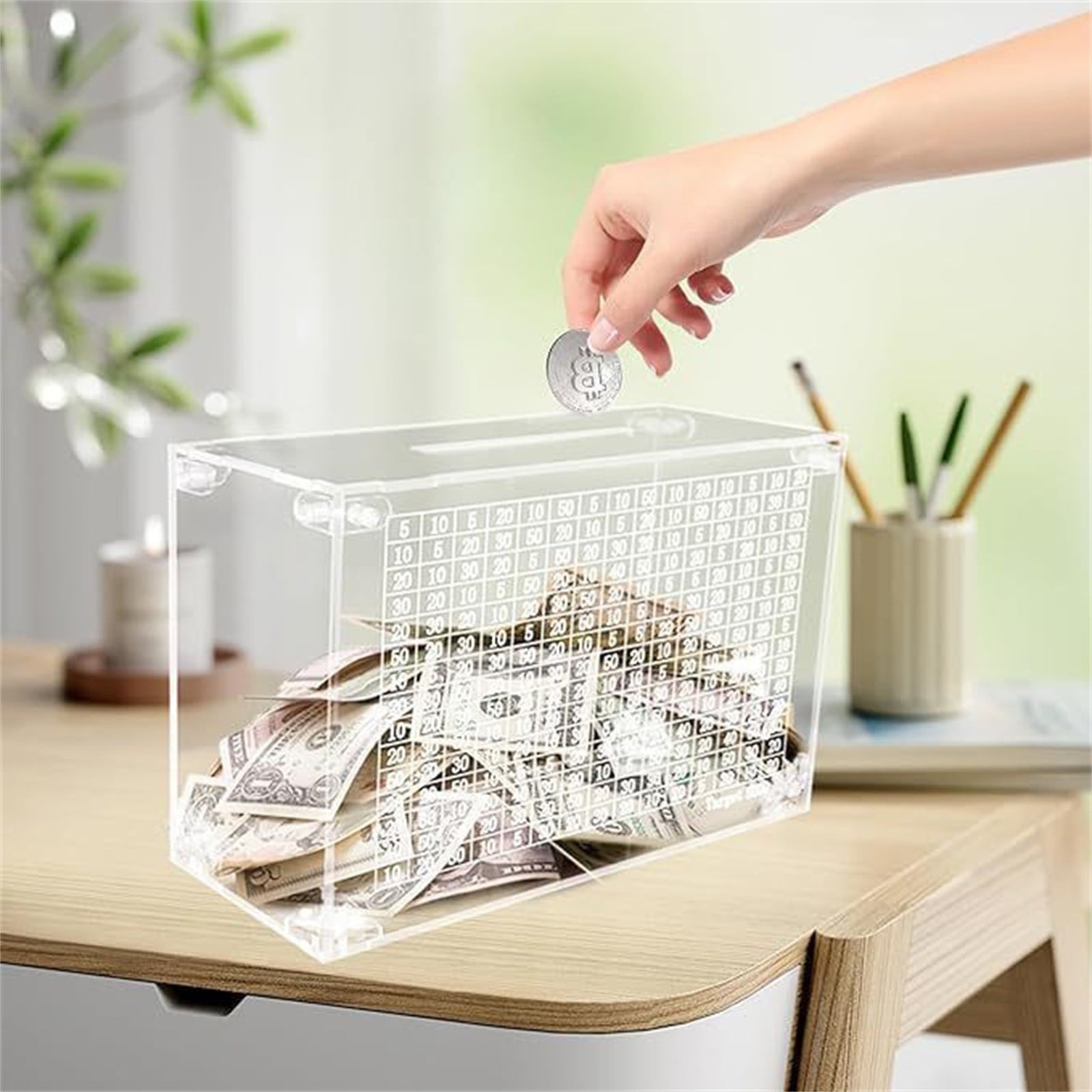 BokTilBok Counting Box | Savings Goal $1 000 $5 000 $10 000 | Non ...