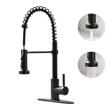 ALFI Trade Solid Brushed Stainless Steel Single Hold Pull Down Kitchen ...