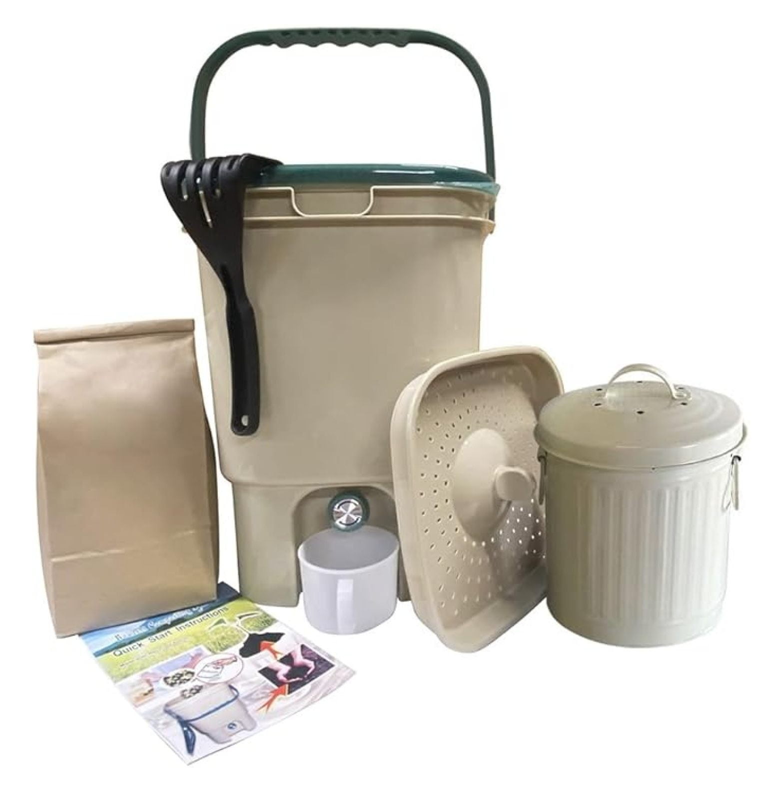 Bokashi Compost Kit - 5 Gallon Indoor Composting Bin with Spigot ...