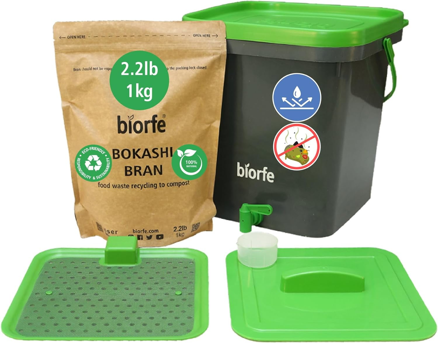 Bokashi Indoor Compost Starter Kit All Seasons Bokashi Bran ...