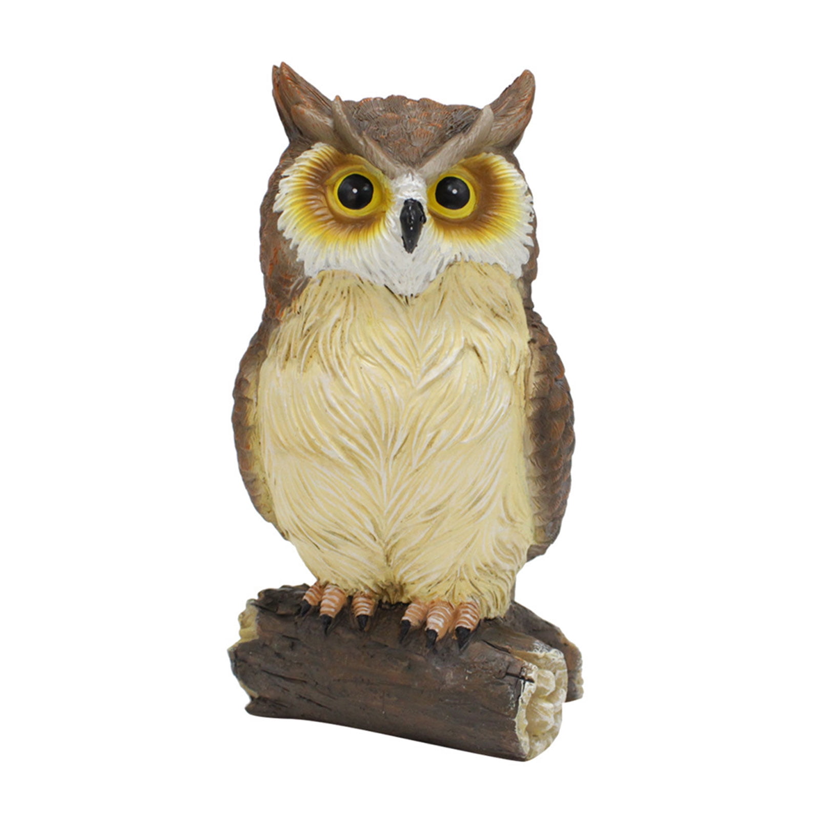 Bokcztml Mini Resin Fake Owl Sculpture Cute Yard Roof Patios Miniature ...