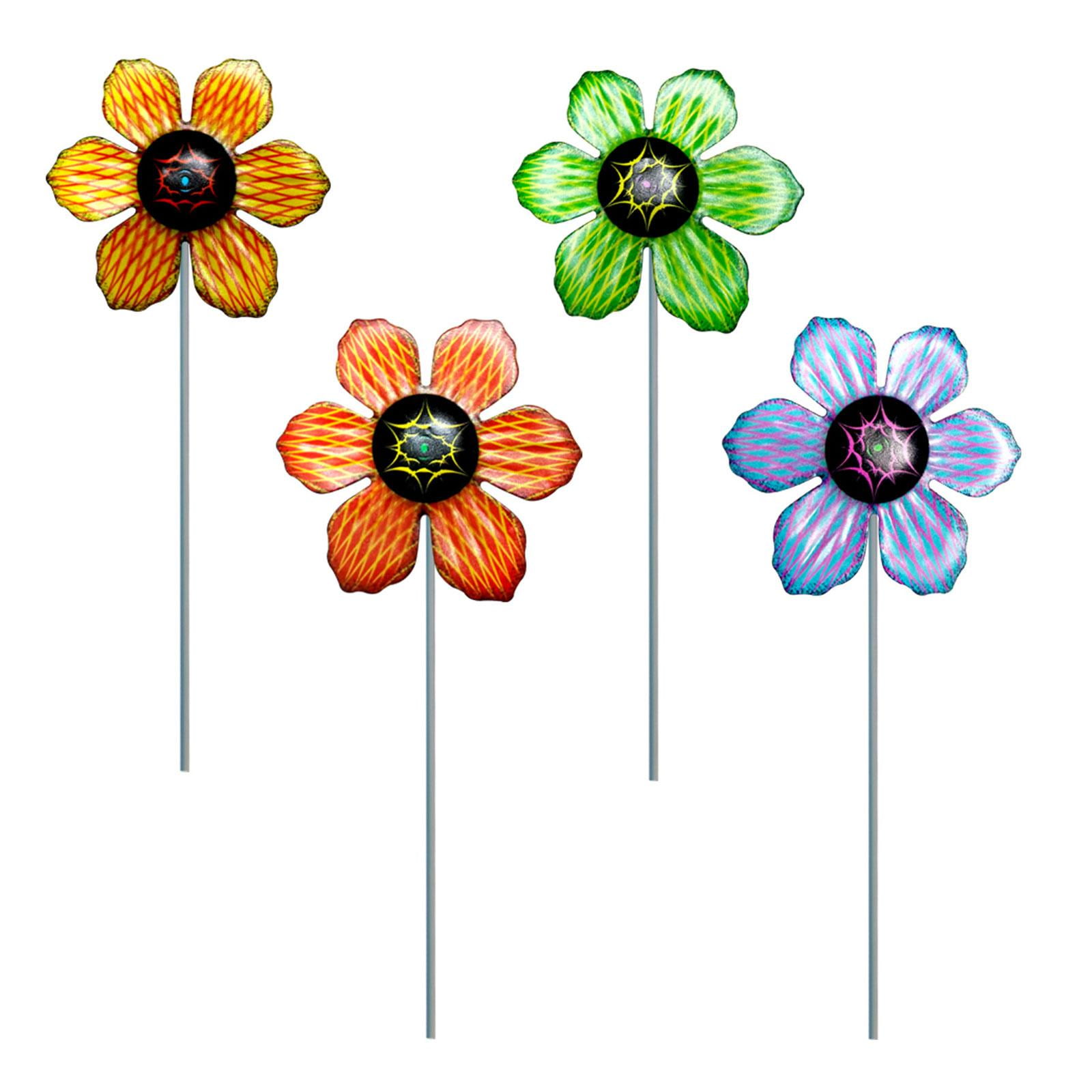 Bokcztml Wrought Iron Colorful Flower Garden Stake Metal Garden Sign ...