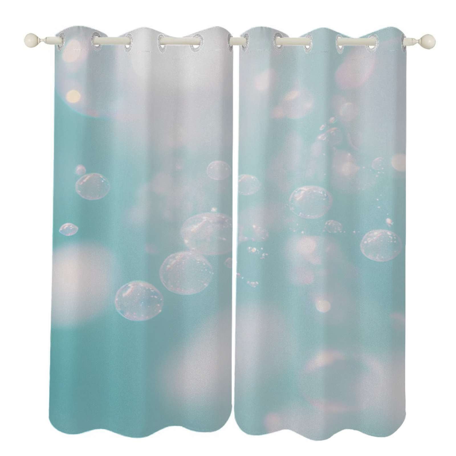 Bokeh Aqua Background Sunshade Curtains Home Bedroom Living Room Dining ...