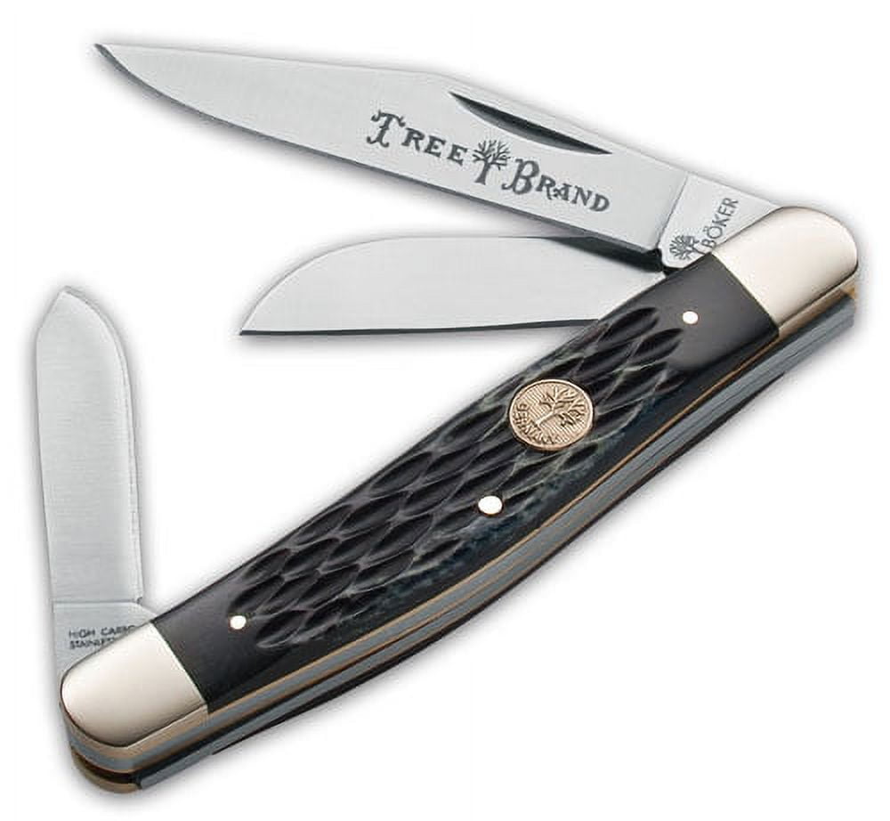 Boker Stockman Multi-Blade Folder 3 in Blade Bone Handle - Walmart.com