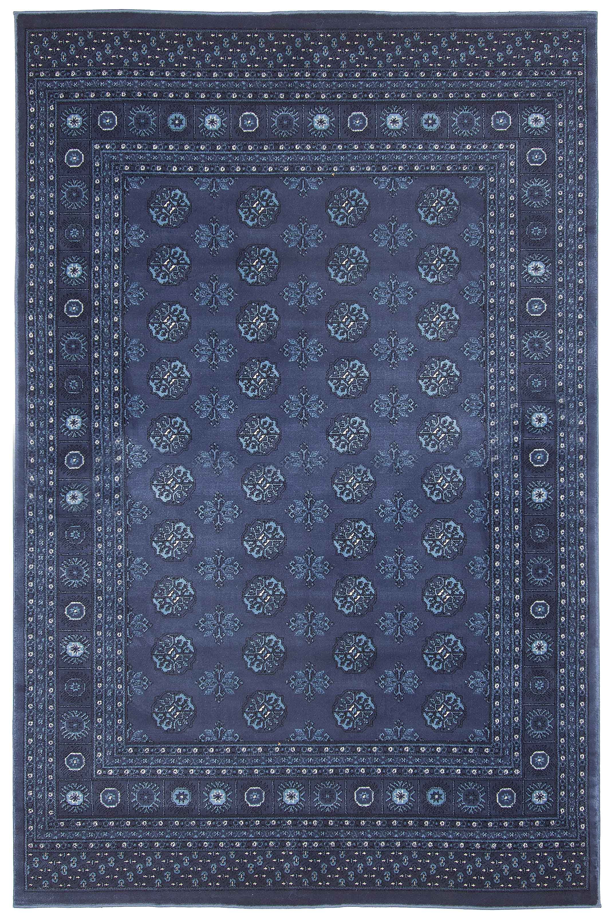 Bokhara Blue Polypropylene Rug 6'7" x 9'6" - Walmart.com