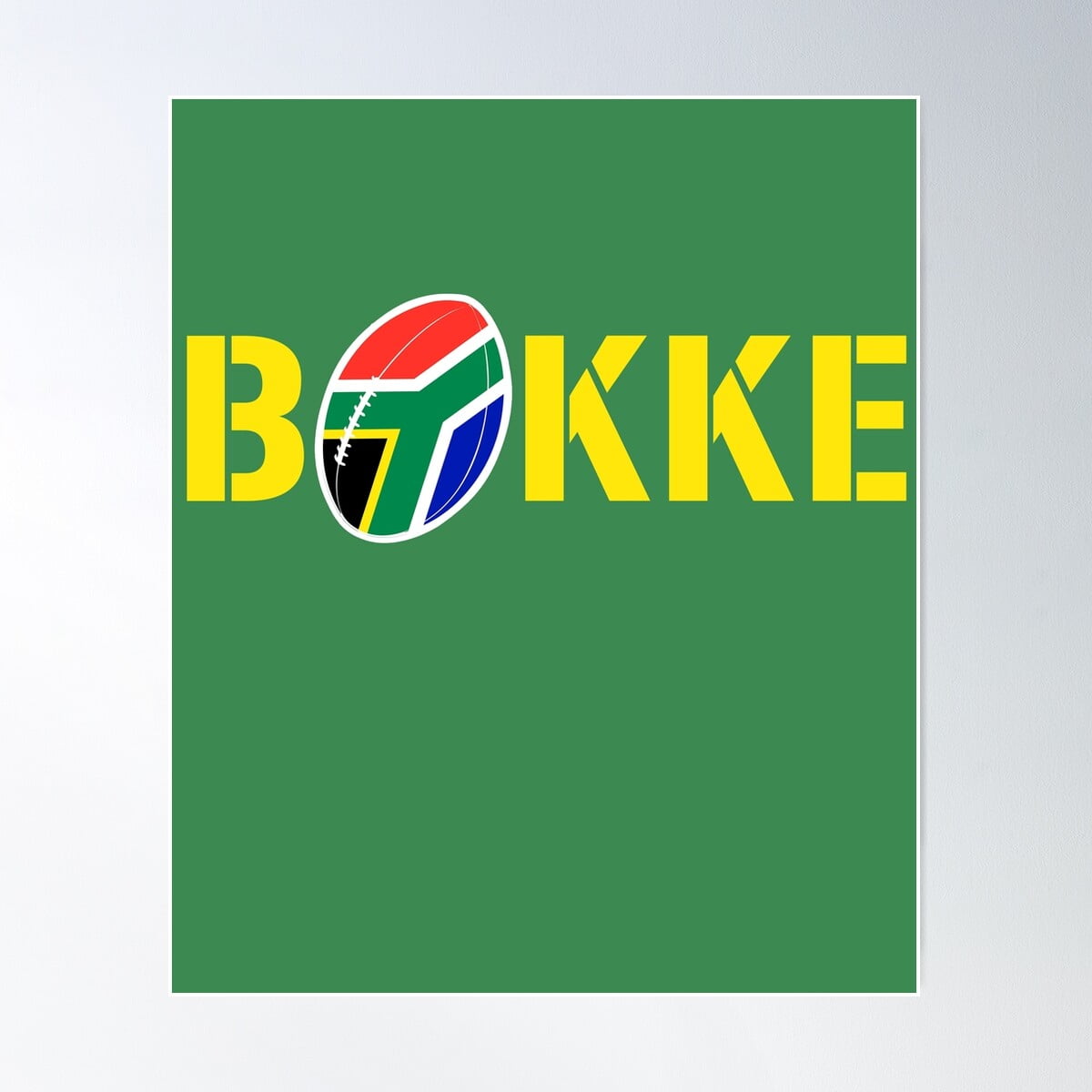 Bokke South Africa Rugby Flag Springboks Fan Gift Poster Wall Art ...