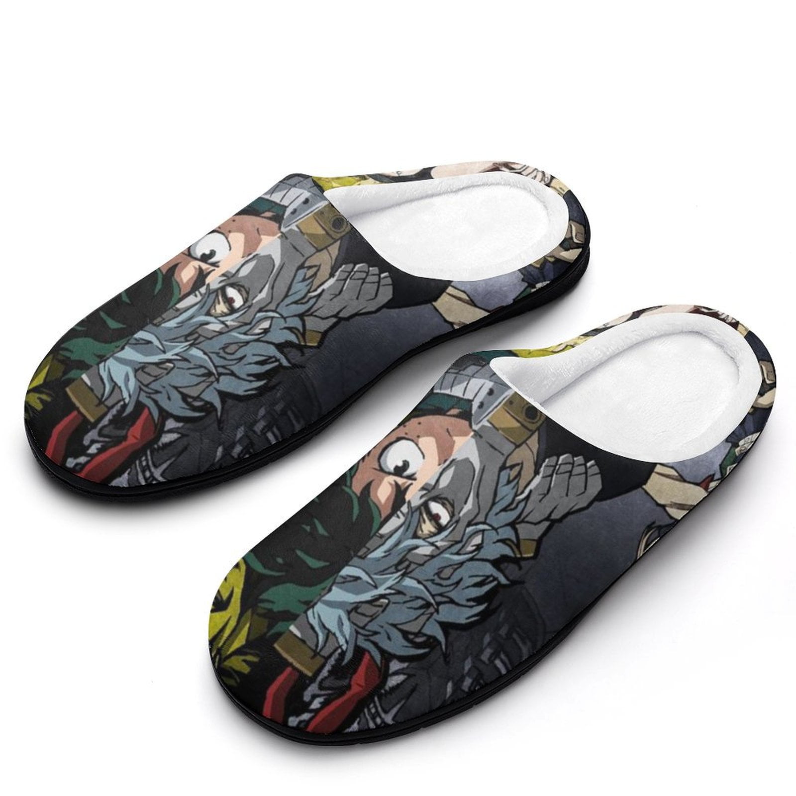 Boku No Hero Anime Fuzzy Cotton Slippers For Mens Winter Cotton ...
