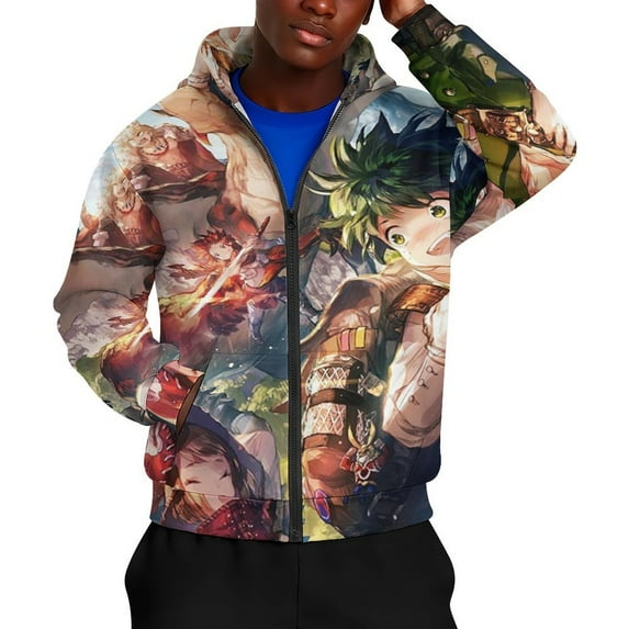 Boku My Hero Academia Teen Sweatshirts Zipper Hoodies Jacket Coat With ...