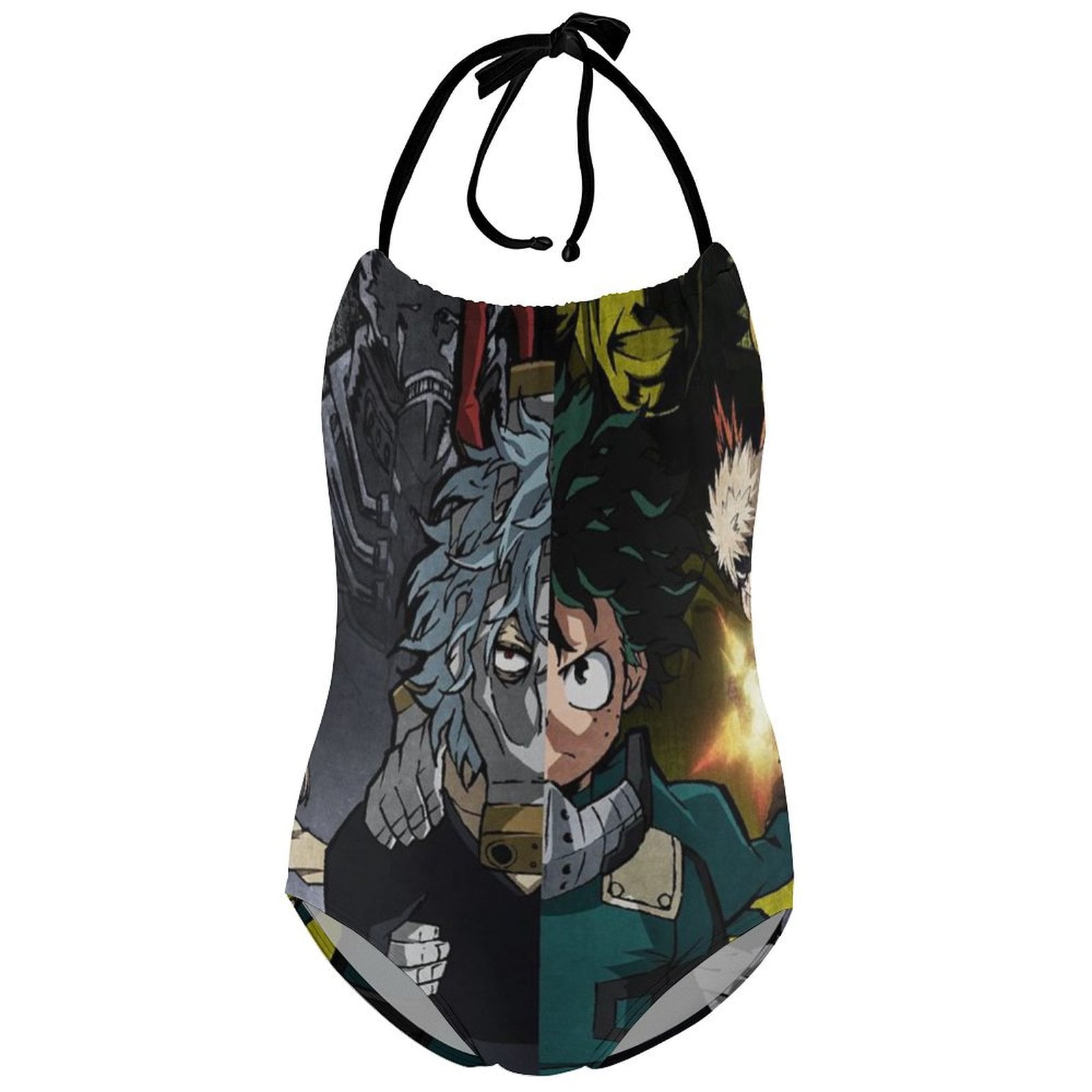 Boku No Hero Anime Children's One-piece Swimwear Halterneck Swimsuit ...