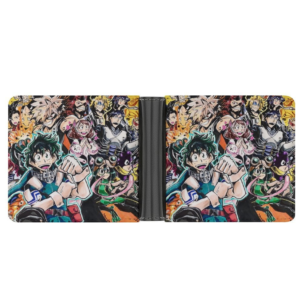 Boku No Hero Character PU Leather Bifold Wallet Money Organizers Gift ...