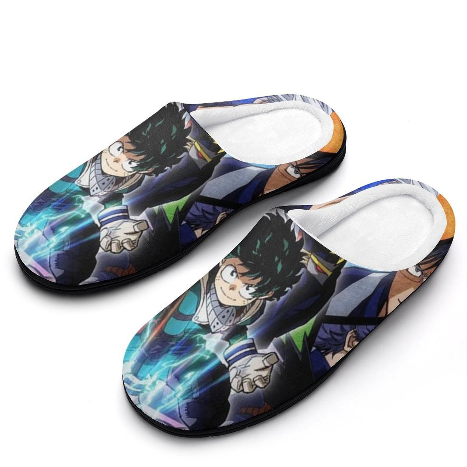 Boku No Hero Mha Academia Fuzzy Cotton Slippers For Mens Winter Cotton ...