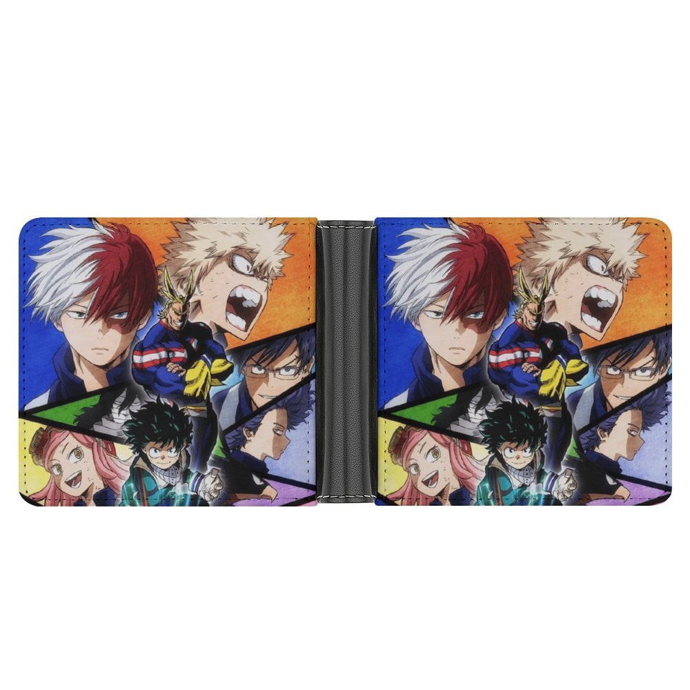 Boku No Hero Mha Academia PU Leather Bifold Wallet Money Organizers ...