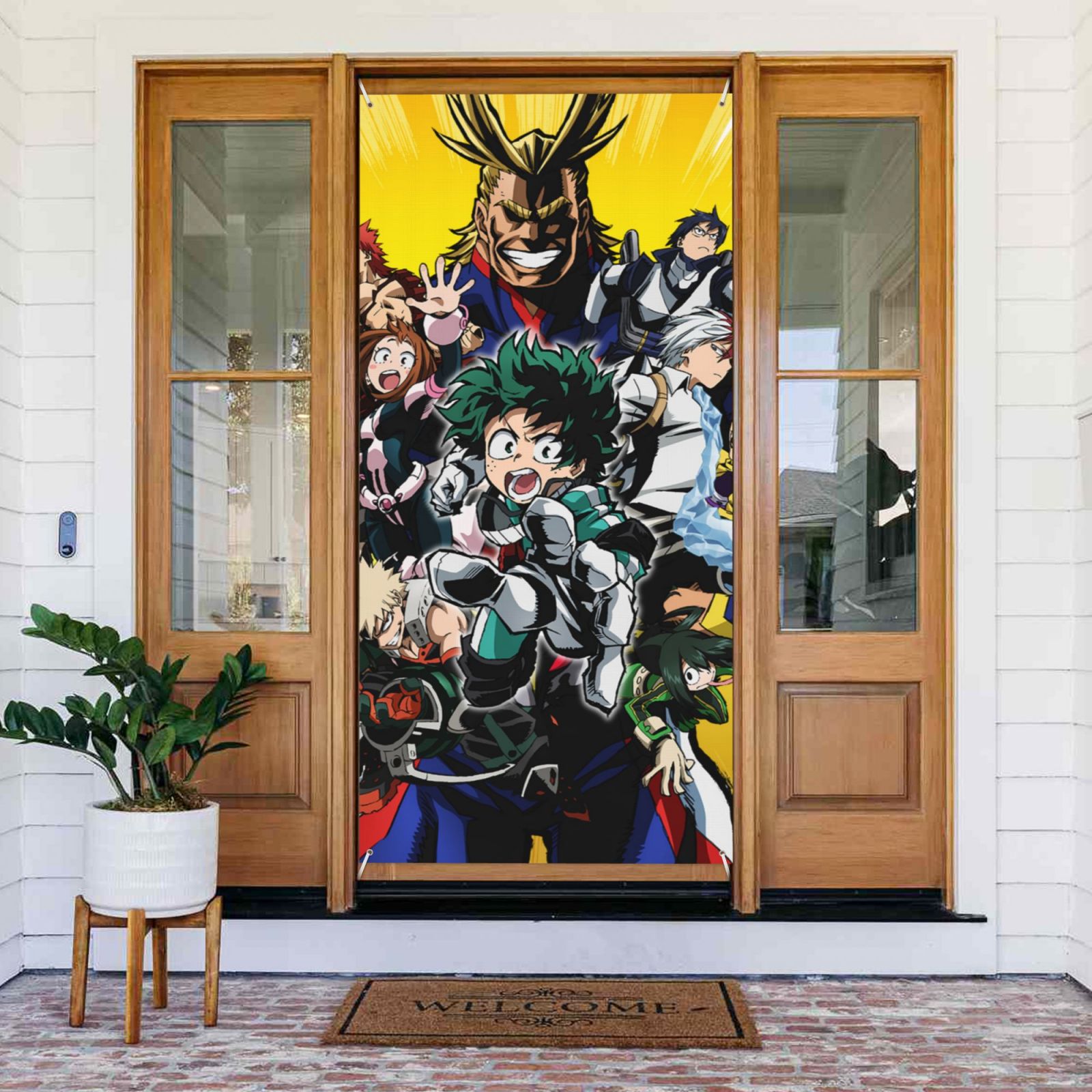 Boku No Hero Mha Door Cover Decorated Banner Tapestry Home Decoration ...