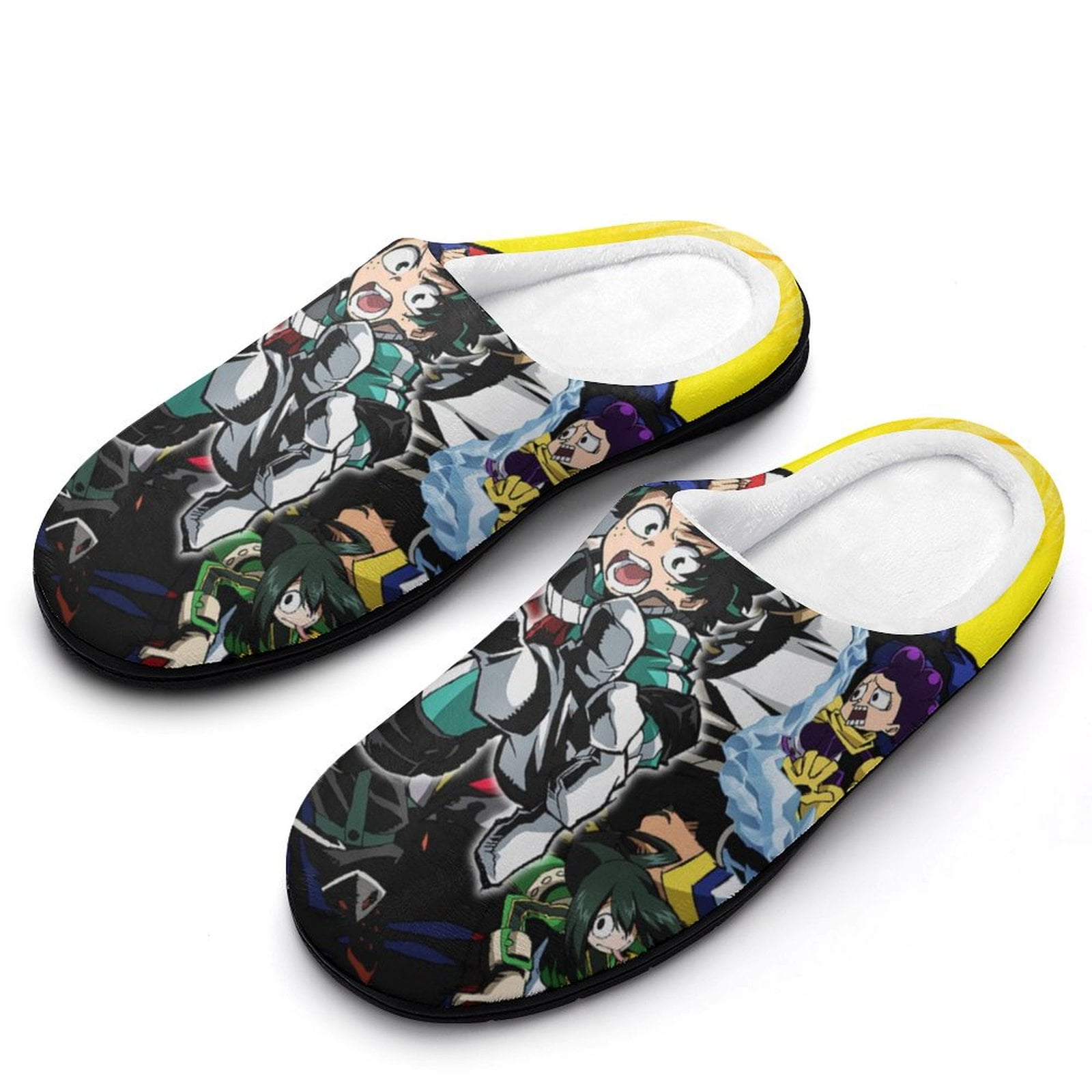 Boku No Hero Mha Fuzzy Cotton Slippers For Mens Winter Cotton ...
