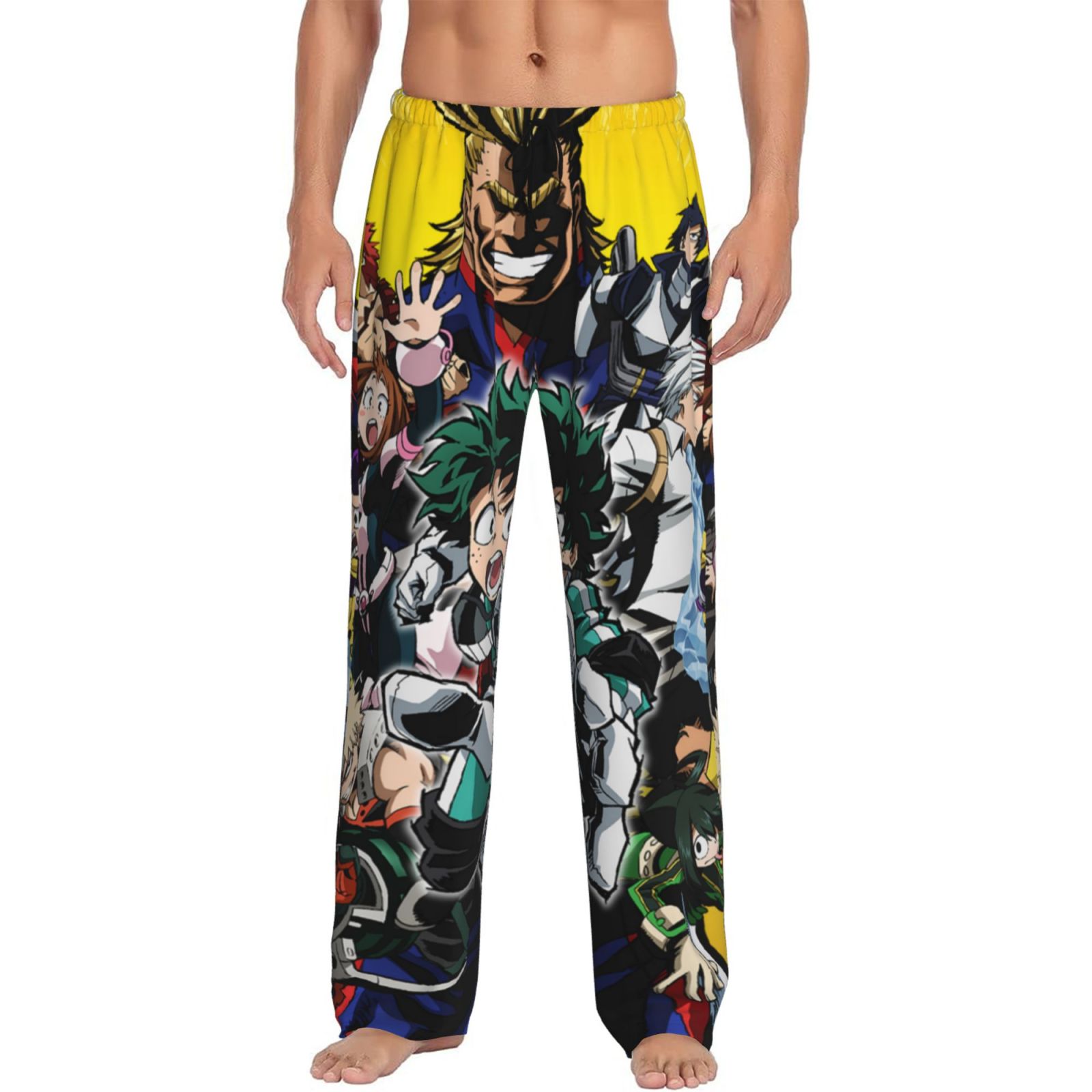Boku No Hero Mha Men's Pajama Pants With Pockets Lounge Fashion Cozy ...