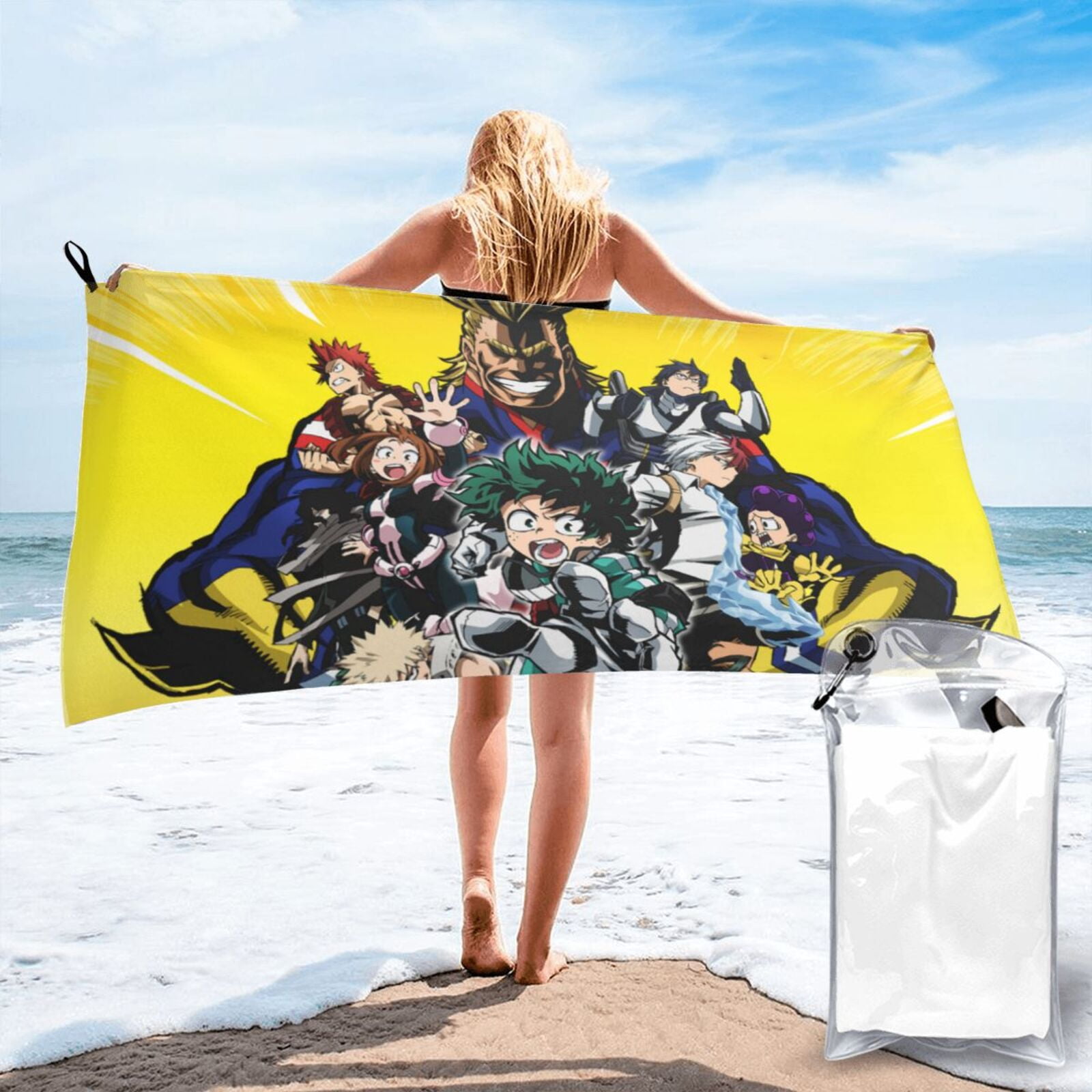 Boku No Hero Mha Quick Dry Bath Towel Lightweight Soft Absorbent Beach ...