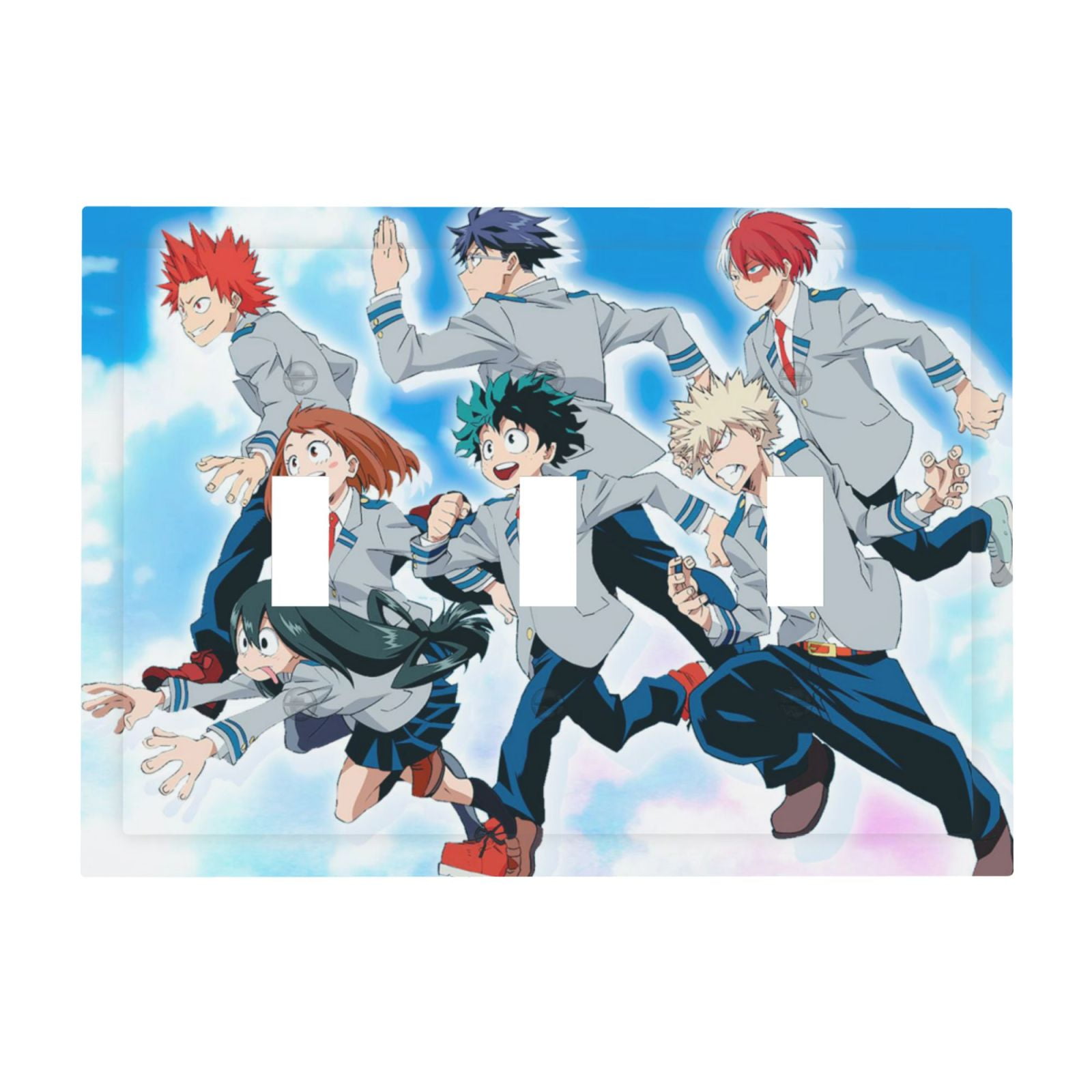 Boku no Hero Academia Wall Plate Cover 3 Gang Toggle Decorative Light ...