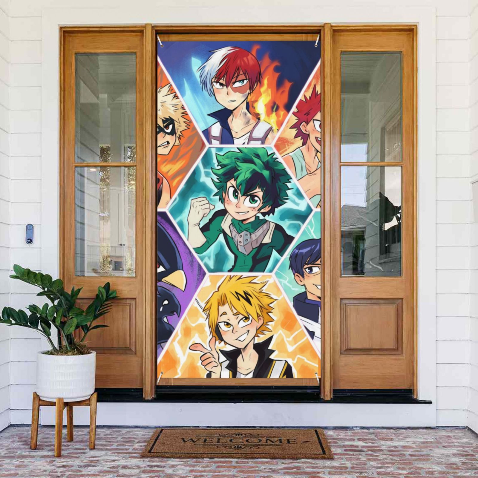 Boku no Hero Anime Door Cover Decorated Banner Tapestry Home Decoration ...