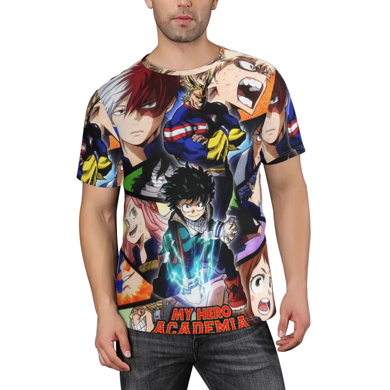 Boku no Hero Mha Academia T-Shirt for Men Novelty 3D Pritneted Casual ...