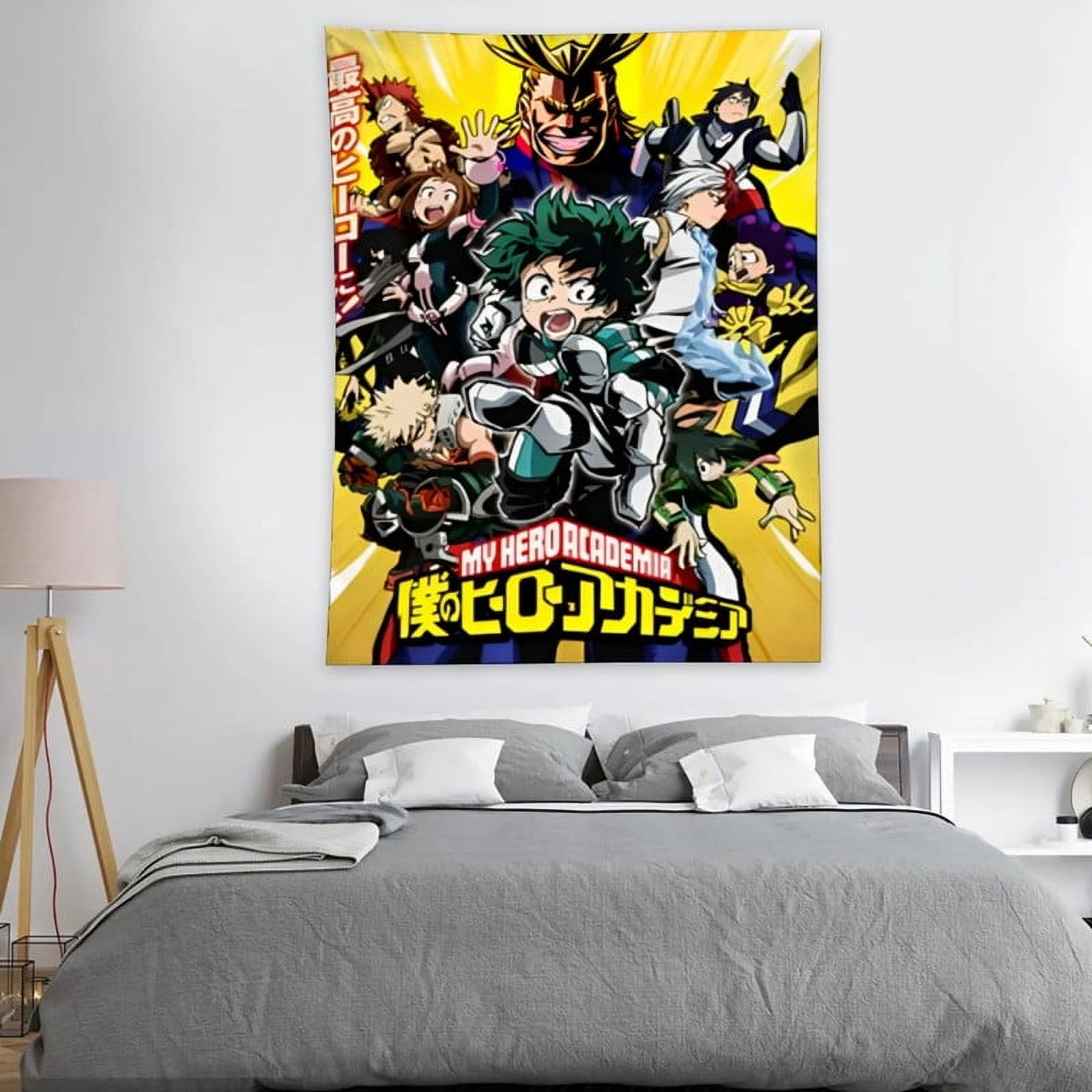 Boku no hîrô akademia tapestry adds vibrant color and unique style to any room making it a ...