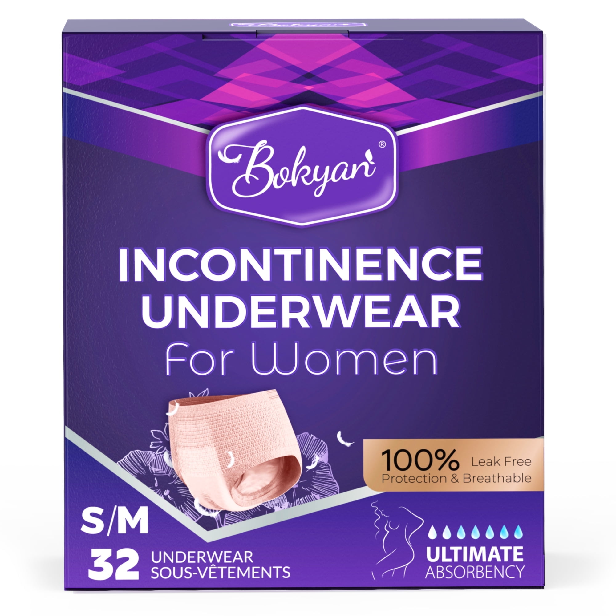 BOKYAN Incontinence Underwear for Women, Adult Diapers, Postpartum ...
