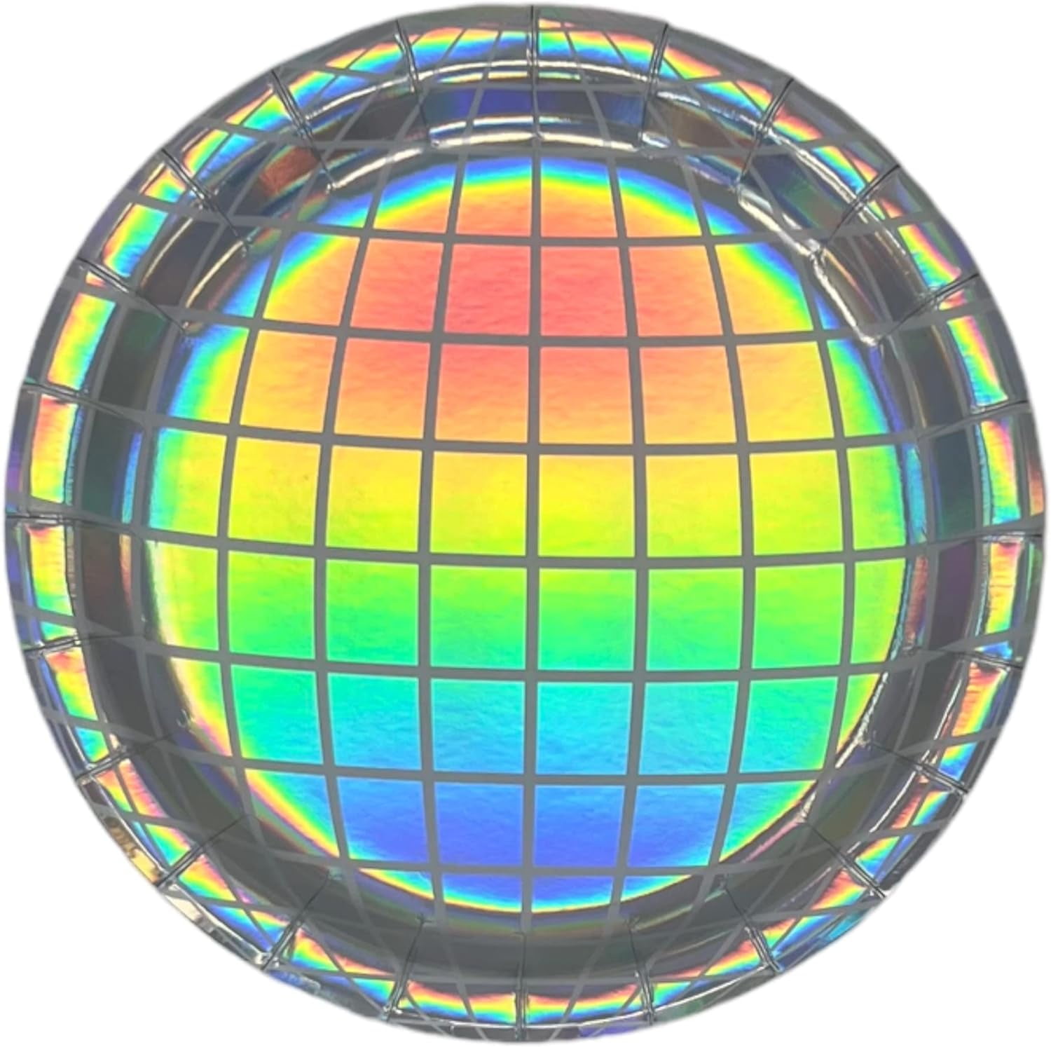 Bolaras Silver Disco Ball Paper Plates, 25-Pack, 9 inch, Sturdy ...