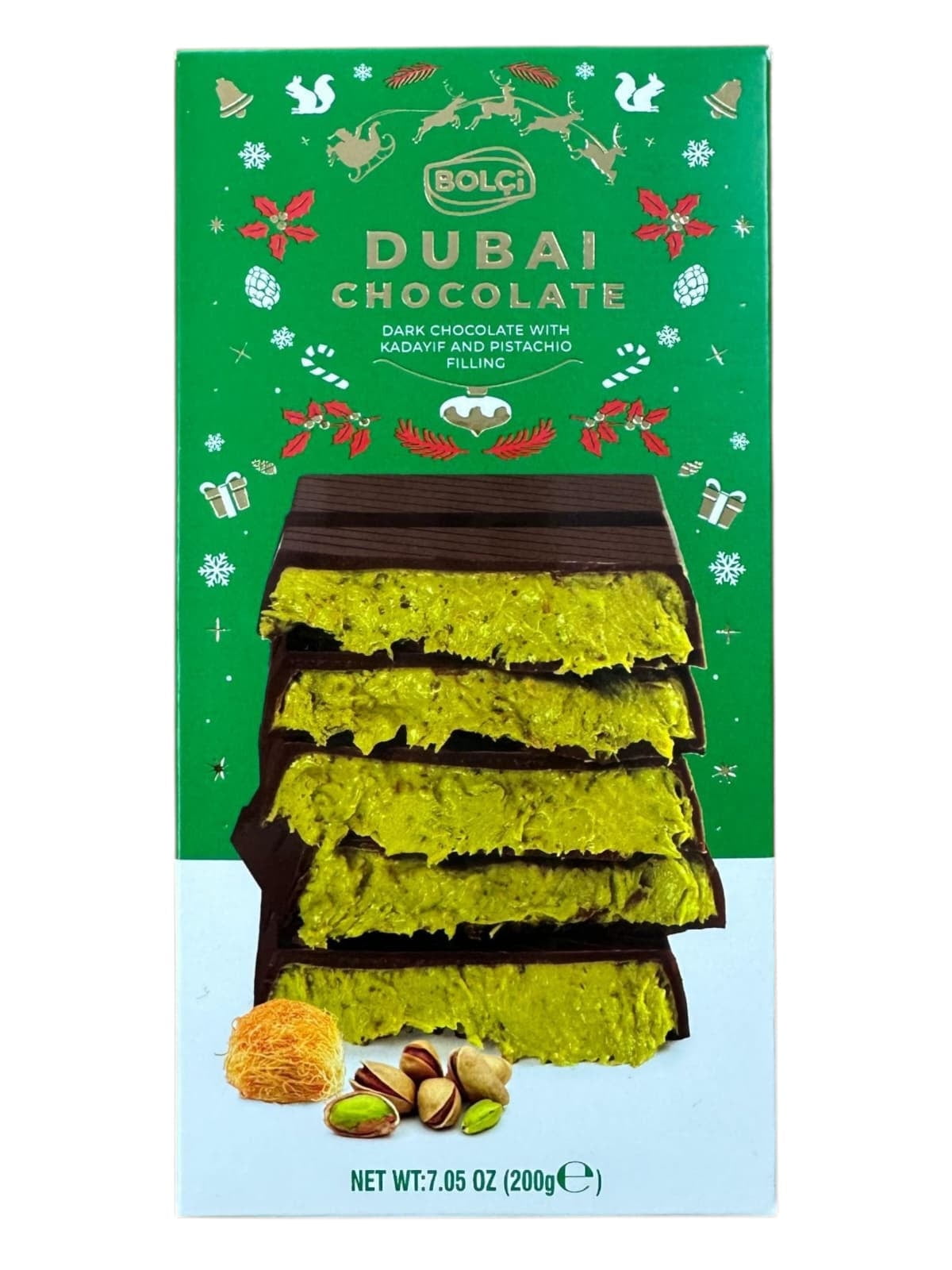 Bolci Dubai Dark Chocolate with Kadayif and Pistachio Filling - Holiday ...