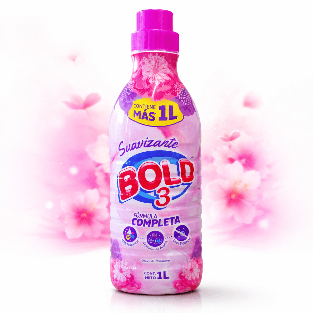 Bold 3 Liquid Fabric Softener, Floral Scent (1 Litre Bottle) - Long ...