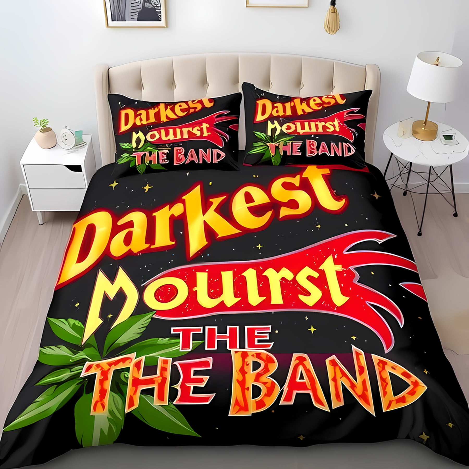 Bold 3-Piece Duvet Cover & Pillowcase Set - "Darkest Mourst The Band ...
