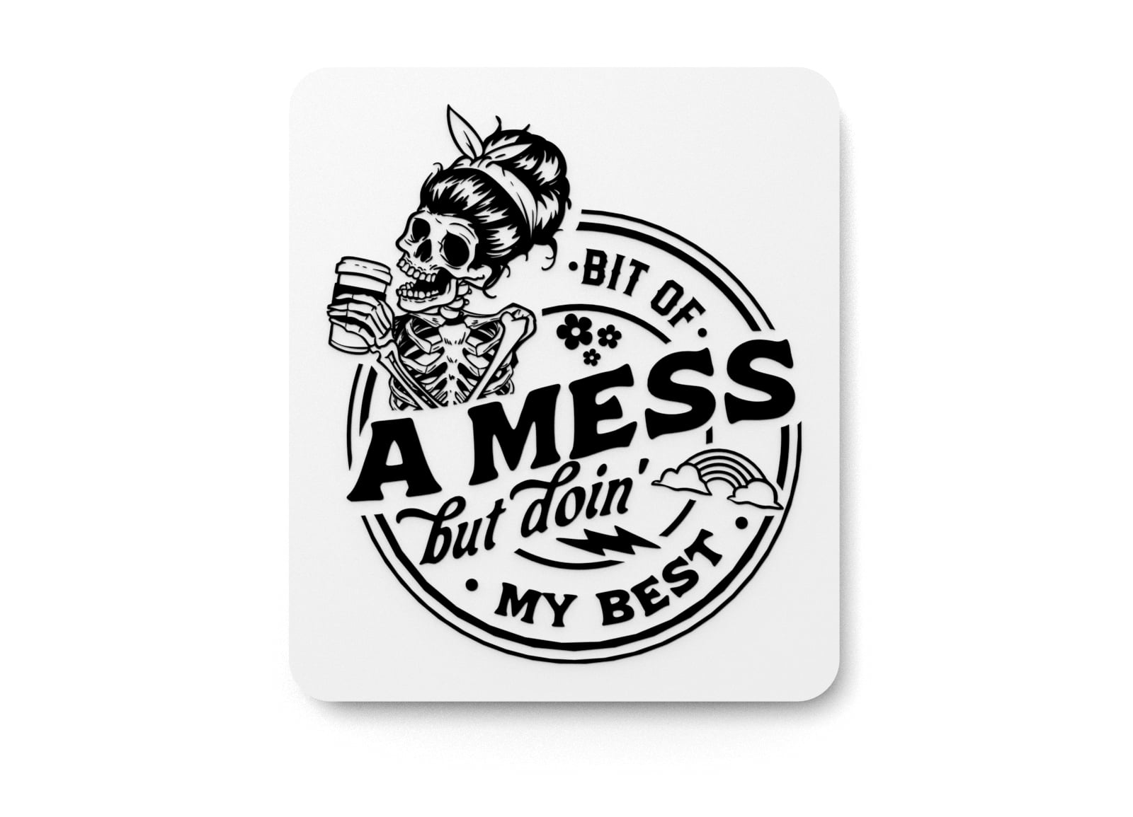 Bold 3D Printed Bit Of Mess Sign Wall Art – Durable PLA Sign For ...