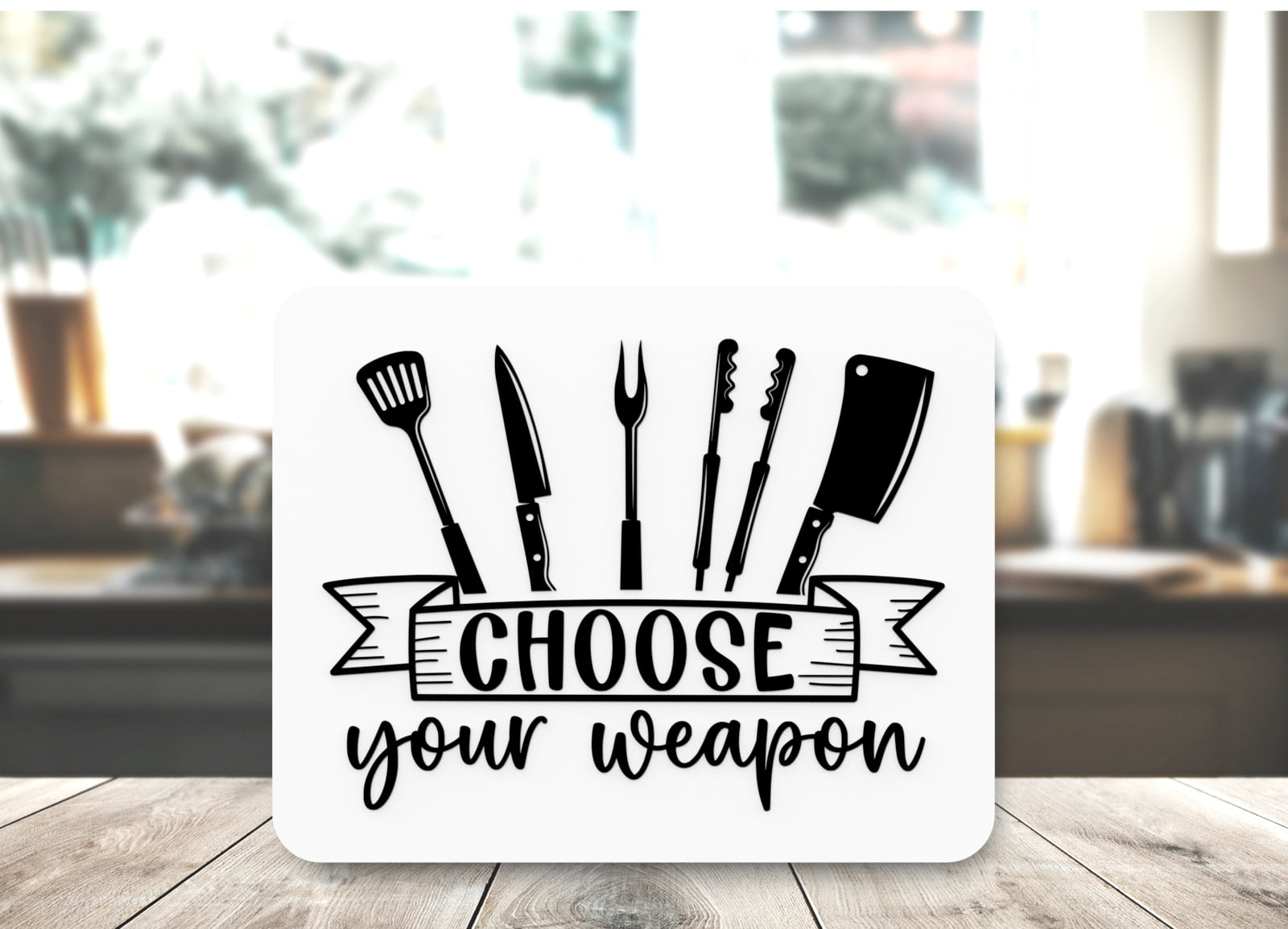 Bold 3D Printed Choose Your Weapon Sign Wall Art Durable PLA Sign For ...