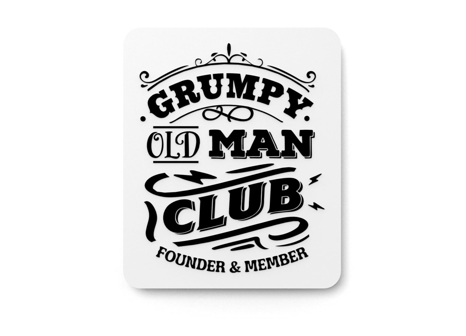 Bold 3D Printed Grumpy Old Men Sign Wall Art – Durable PLA Sign for Gym ...