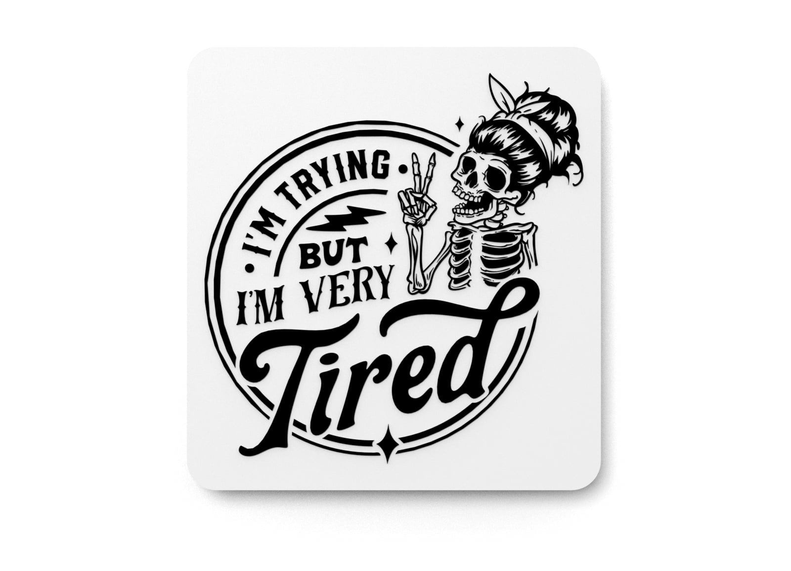 Bold 3D Printed I'm Trying Sign Wall Art – Durable PLA Sign for Gym ...