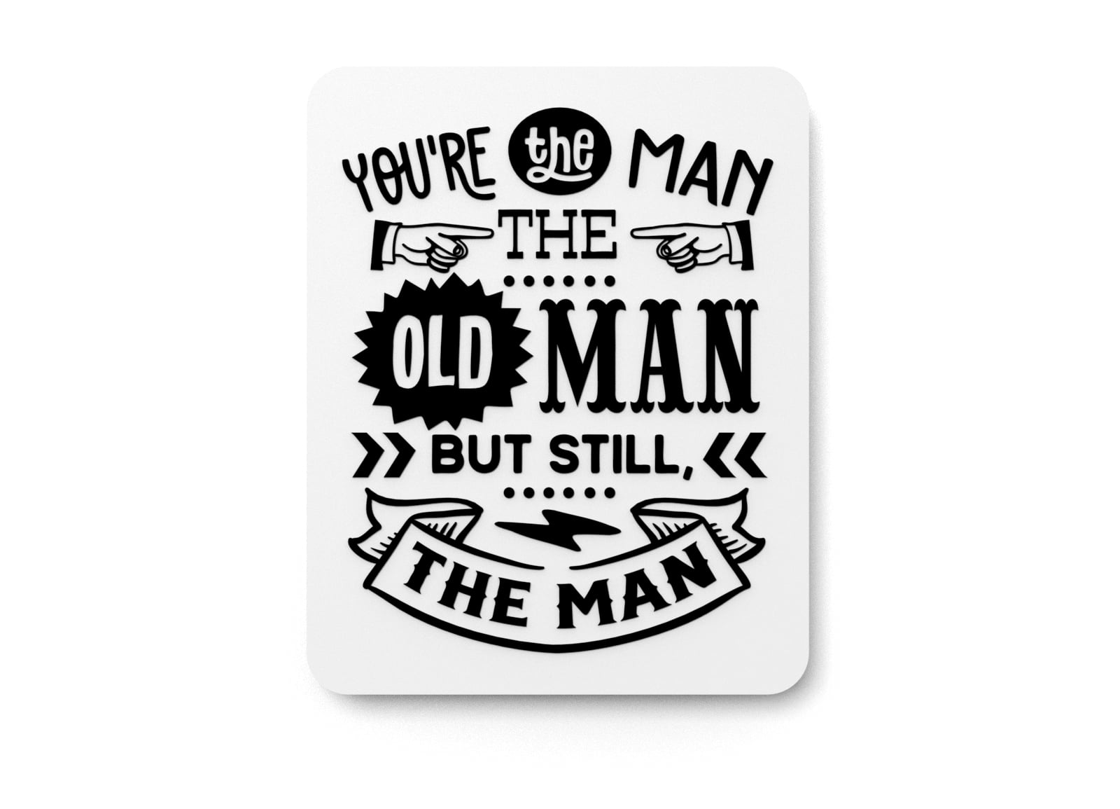 Bold 3D Printed The Old Man Sign Wall Art – Durable PLA Sign for Gym ...