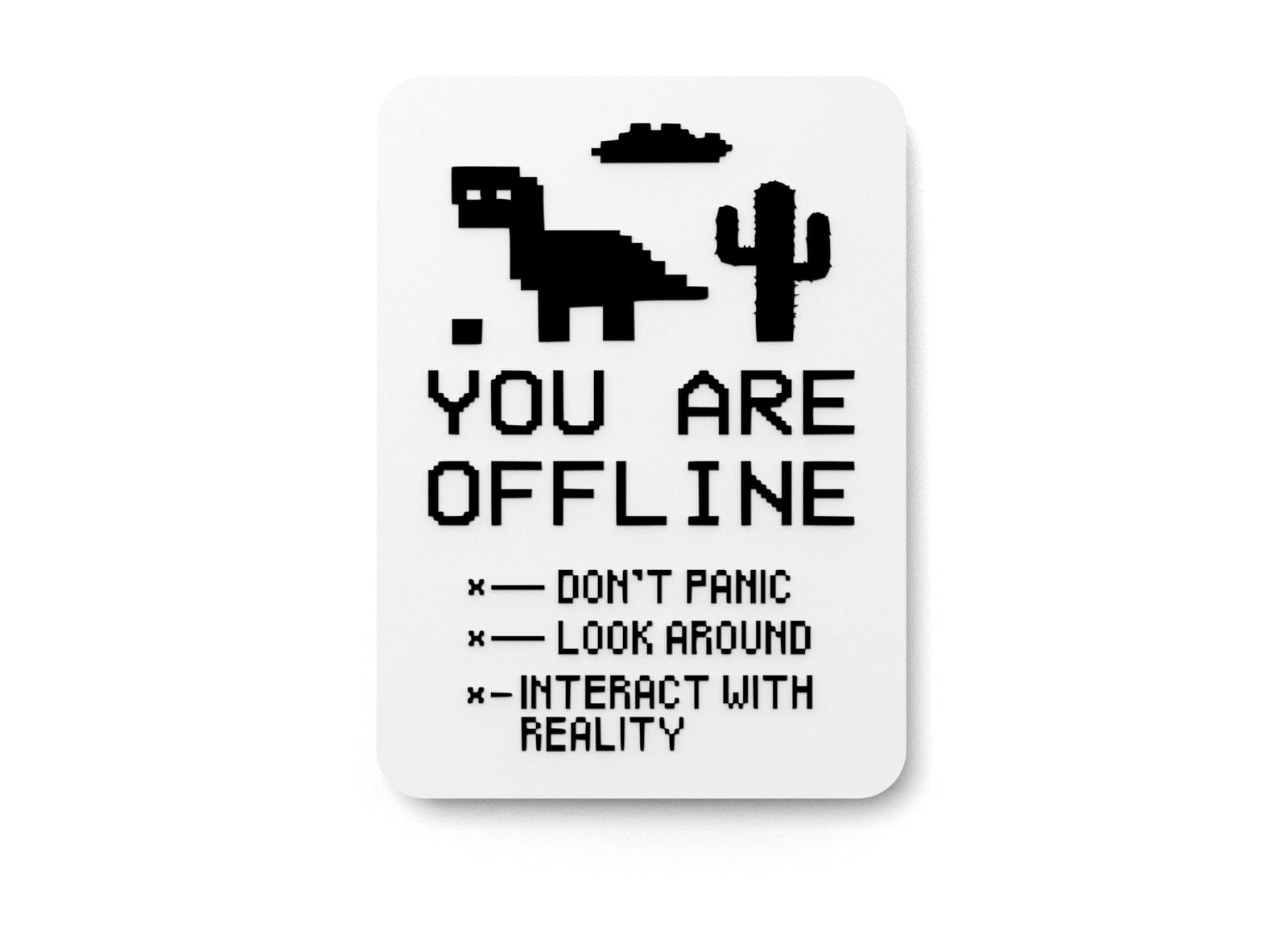 Bold 3D Printed You Are Offline Sign Wall Art – Durable PLA Sign for ...