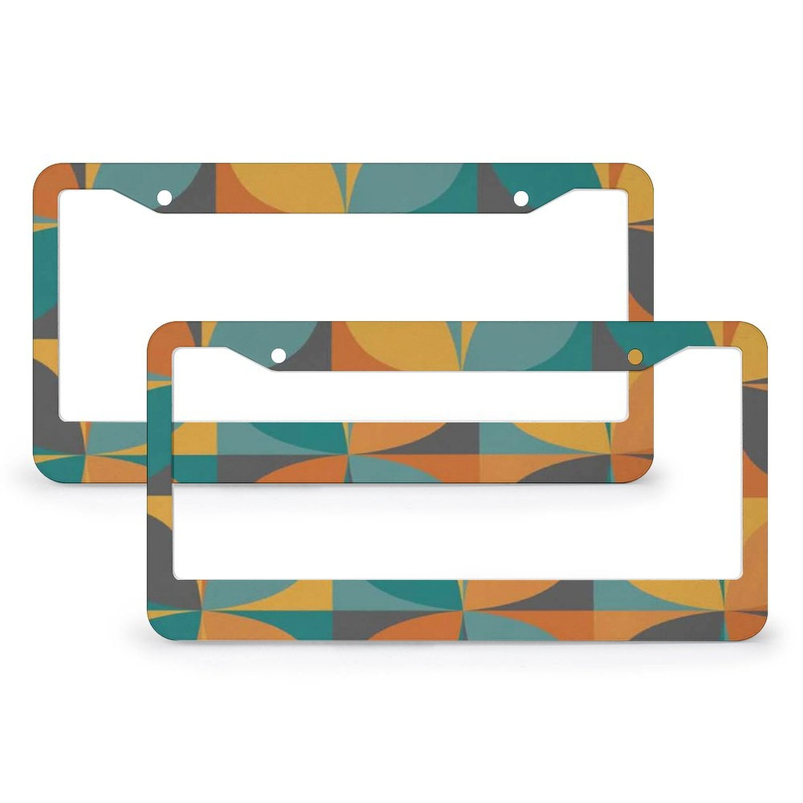 Bold Abstract Mid Century Modern Mosaic Tile Colorful License Plate ...