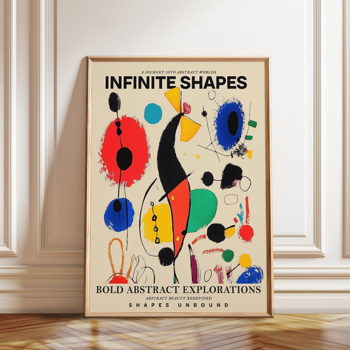 Bold Abstract Shapes Printmiro Inspired Geometric Wall Artmodern ...