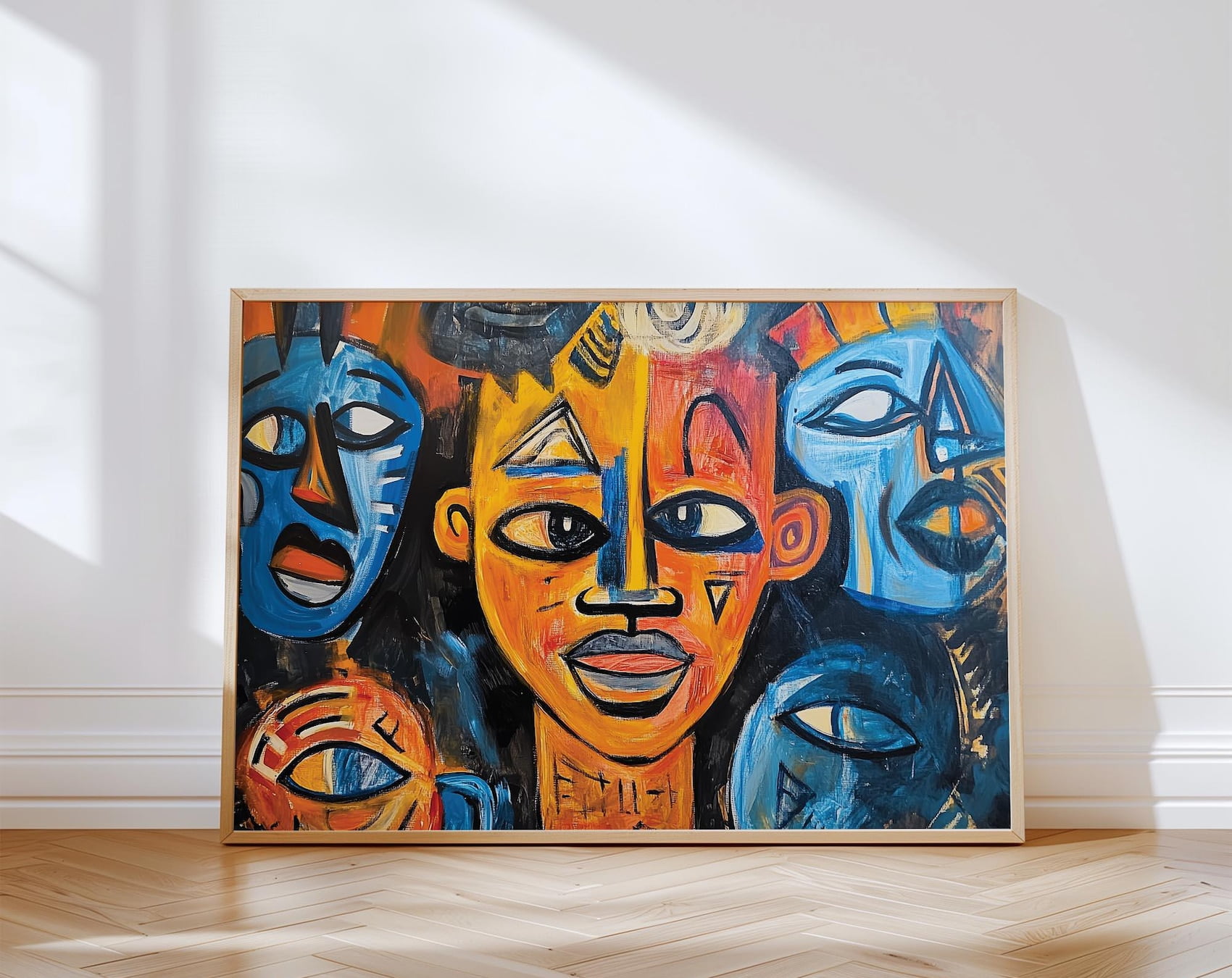 Bold African Abstract Wall Art Colorful | Vibrant Poster for Boys Room ...