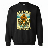 Bold Alaska Dog Sled Ride Wild Arctic Trail Adventure Sweatshirt up to ...