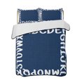 Bold Alphabet 3 Piece Quilt Bedding Set with 2 Pillow Shams, Modern ...