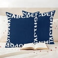 Bold Alphabet Outdoor Throw Pillow Covers Set of 2, Modern Nautical ...