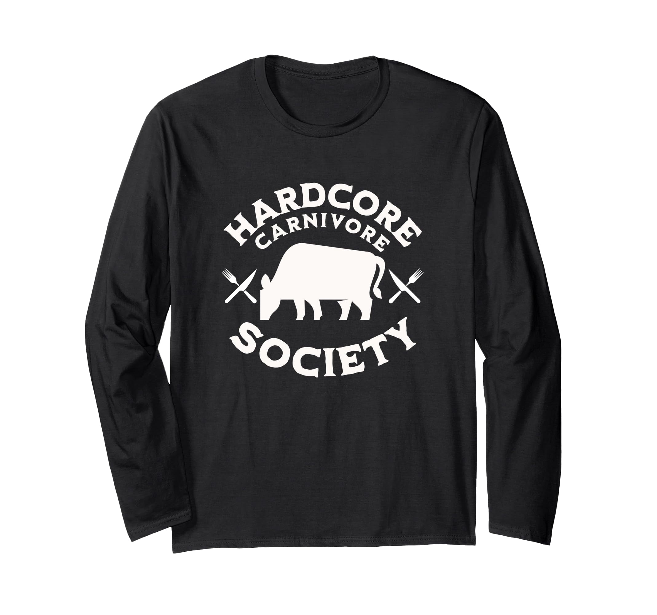 Bold Animal Graphic Long Sleeve T-Shirt for Hardcore Carnivore Diet ...