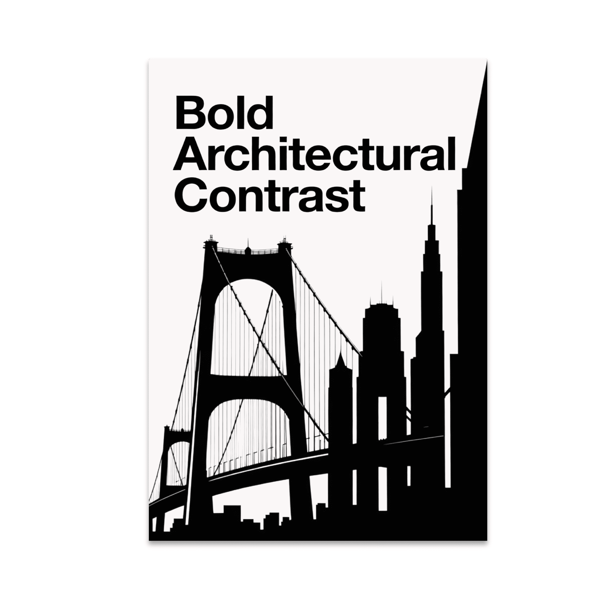 Bold Architectural Contrast Wall Art - Modern Design Enthusiast - 13x19 ...
