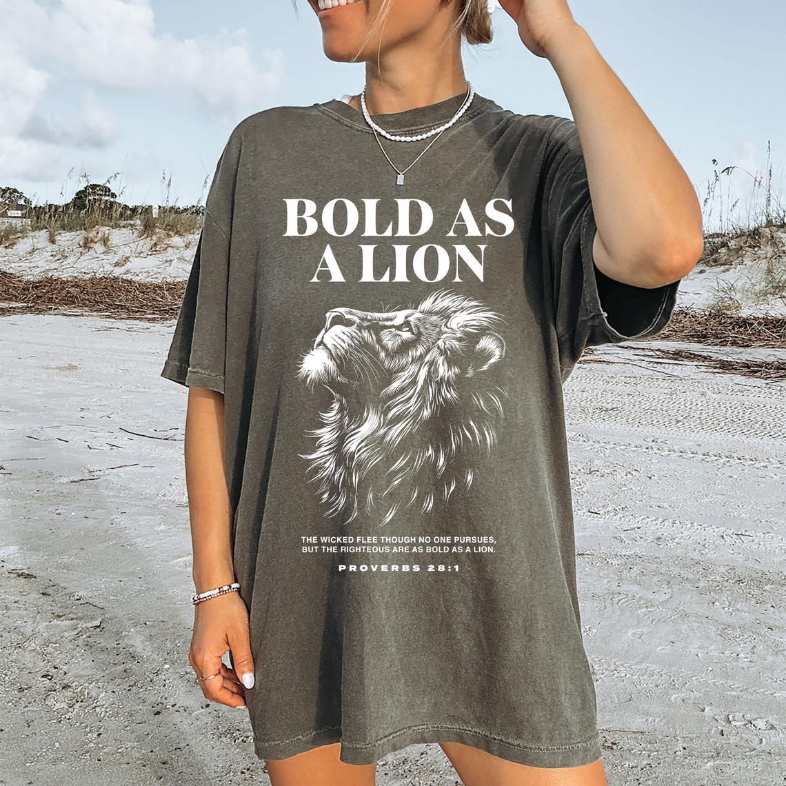 Bold As A Lion Shirt Christian Scripture Shirt T-Shirt - Walmart.com